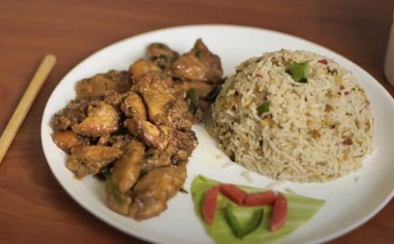 Easy Chicken Chilli Dry With Egg Fried Rice Recipe - Miss Vickie