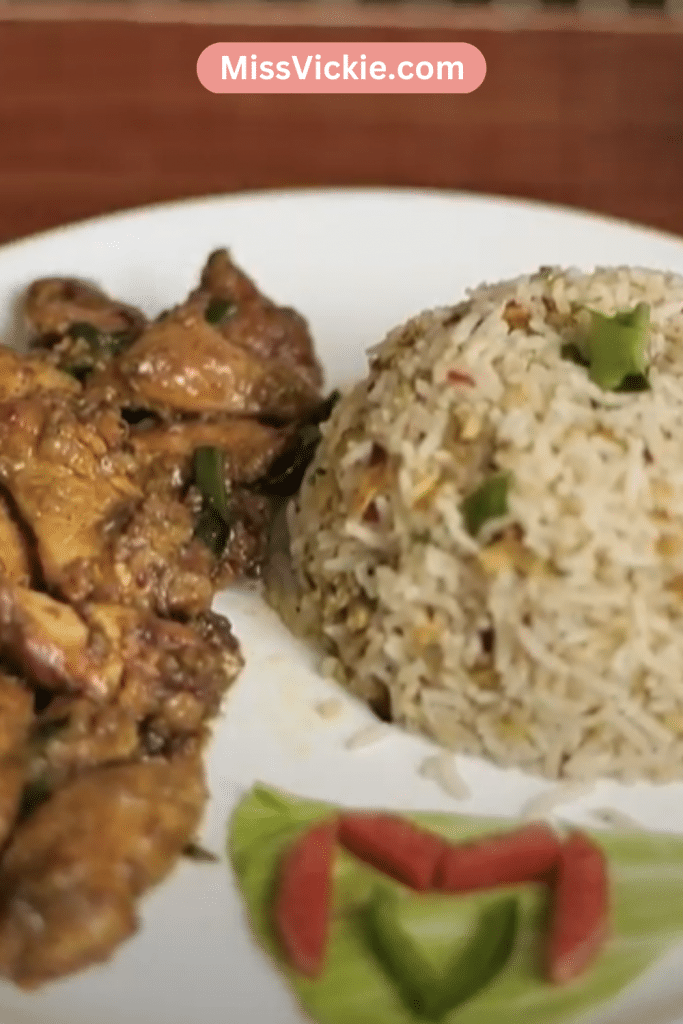 Easy Chicken Chilli Dry With Egg Fried Rice Recipe - Miss Vickie