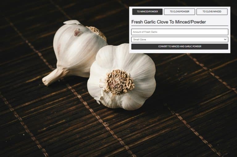 Fresh Garlic Clove, Minced and Powder Converter - Miss Vickie