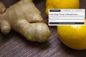 Fresh Ginger Thumb, Minced and Ground Converter - Miss Vickie