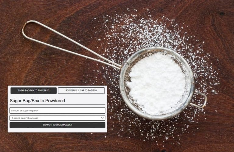 Powdered Sugar in Bag, Box and Pound Converter - Miss Vickie