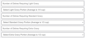 Gravy Per Person & Gravy Portion Calculator - Miss Vickie