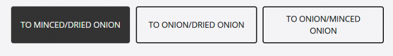 Fresh Onion, Minced and Dried Onion Converter - Miss Vickie
