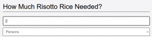 Risotto Per Person & Risotto Portion Calculator - Miss Vickie