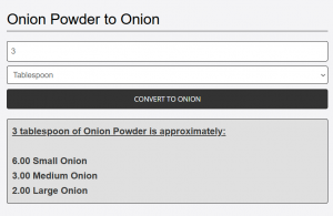 Onion Powder and Onion Converter - Miss Vickie