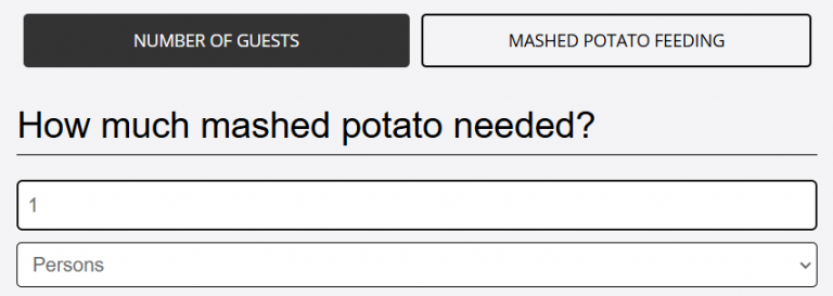Mashed Potato Per Person and Portion Calculator - Miss Vickie