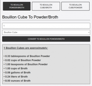 Bouillon Cube, Powder and Broth Converter - Miss Vickie