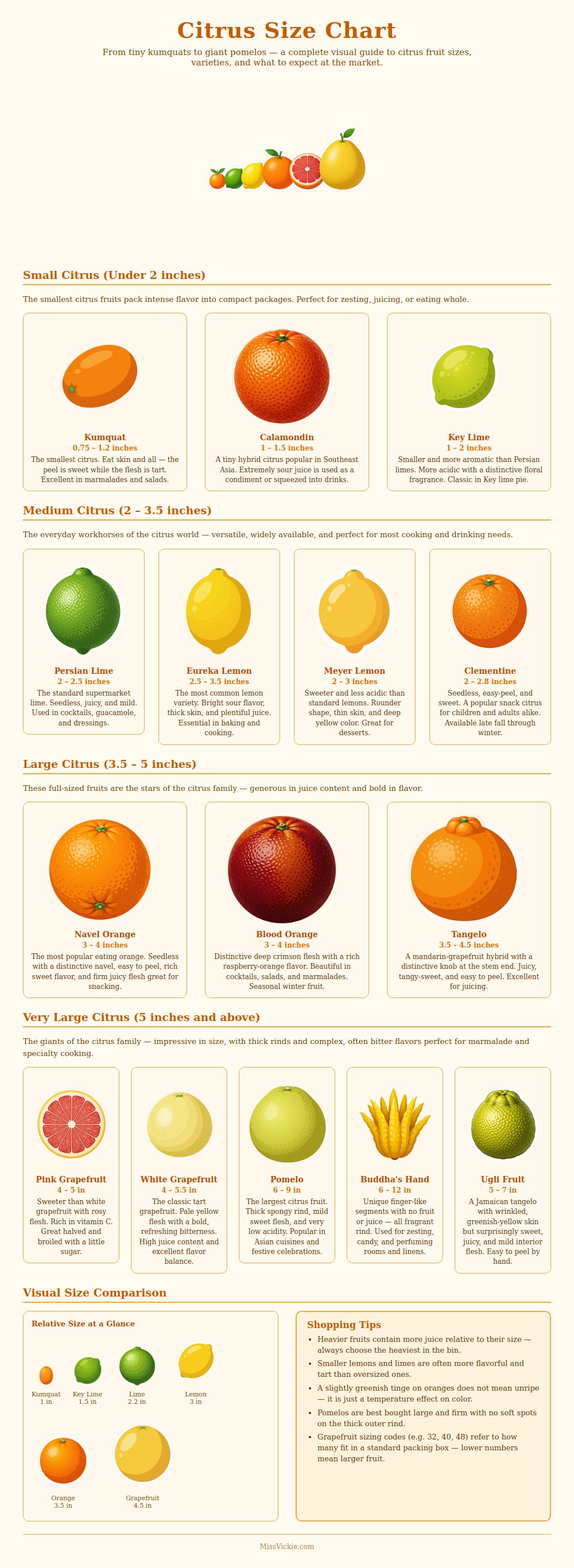 Citrus Size Chart - Miss Vickie